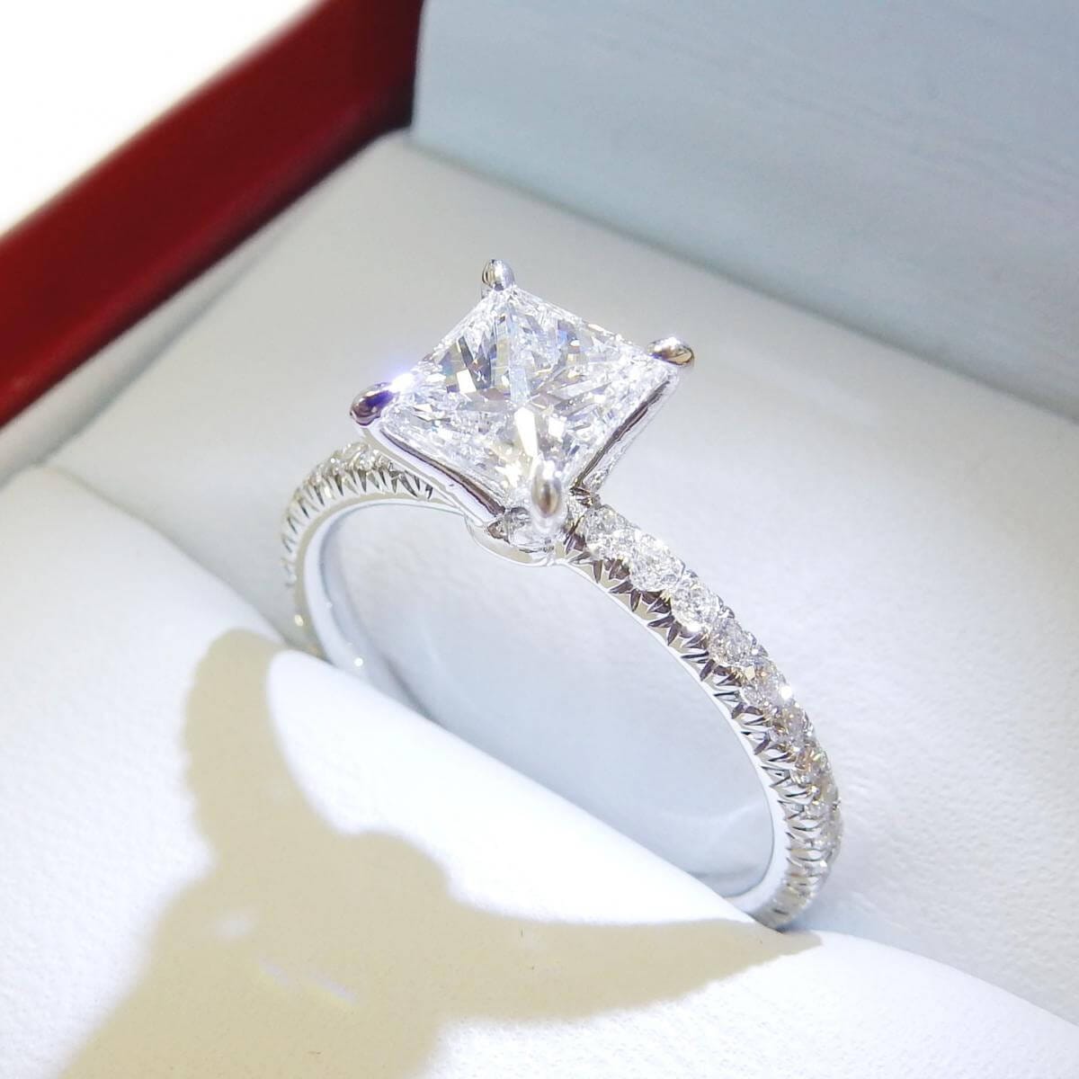 Princess Diamond Solitaire Engagement Ring Style #4257 - DiamondNet