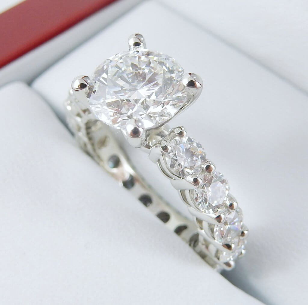 Diamond Gallery Eternity Engagement Ring #4322 - DiamondNet