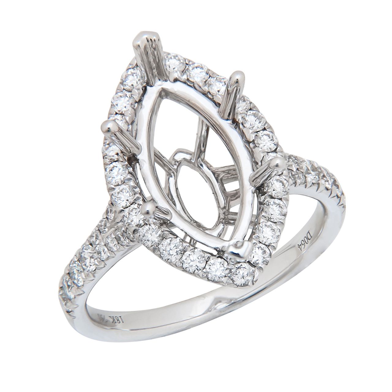 Marquise Diamond Semi-Mount - DiamondNet